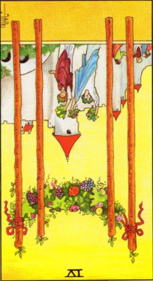Four of Wands Tarot Card Meaning - Joyful Mystic