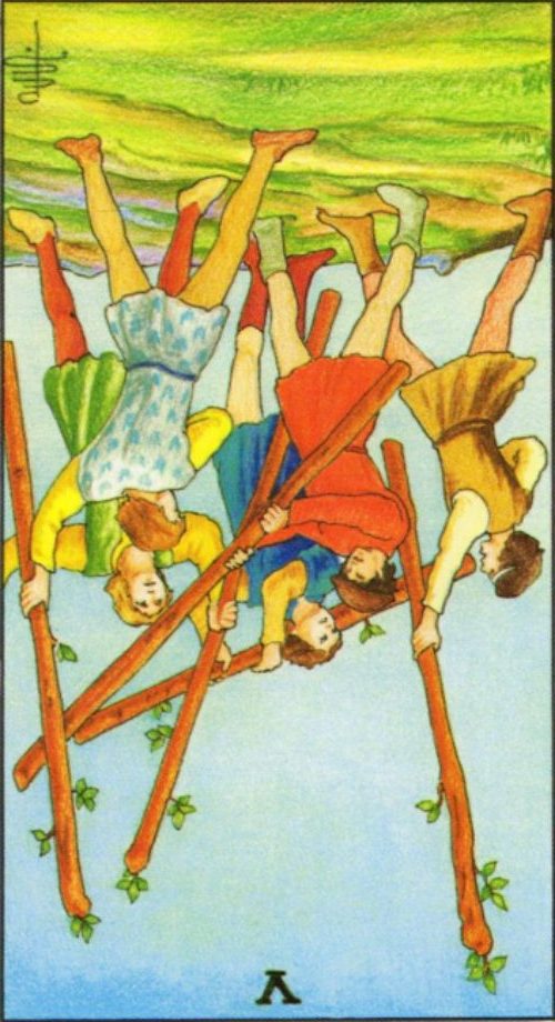 Five of Wands Tarot Card - Joyful Mystic
